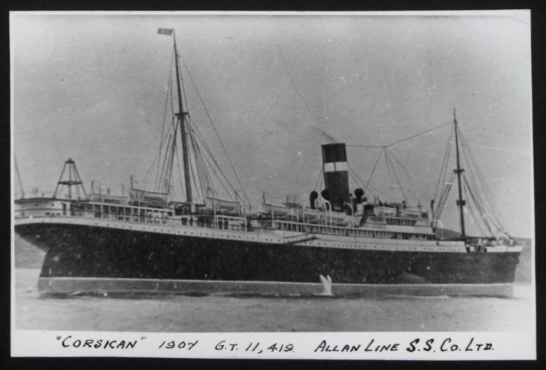 No.113 Corsican launched in 1907 | The World's Passenger Ships