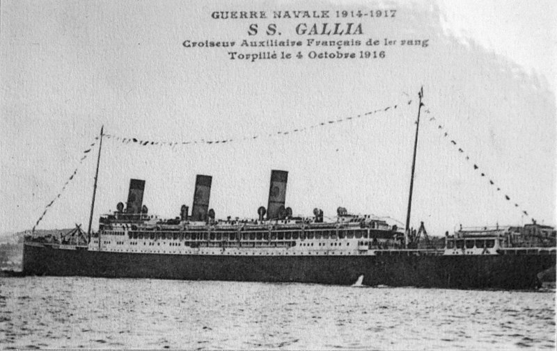 No.209 Gallia launched 1913 | The World's Passenger Ships