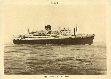 No.827 Bretagne launched in 1951 | The World's Passenger Ships