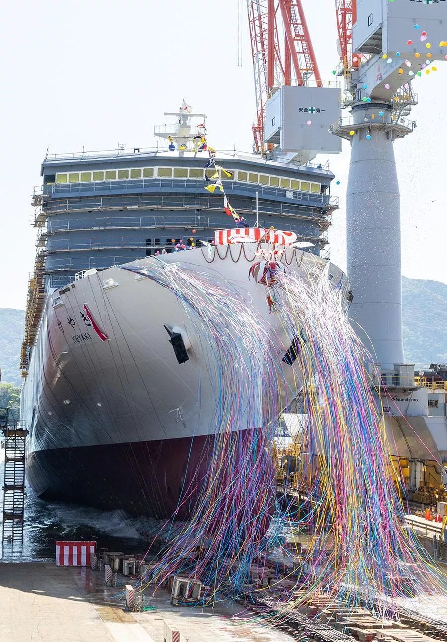 No.2098 Keyaki floated out 29 Apr 2025 | The World's Passenger Ships